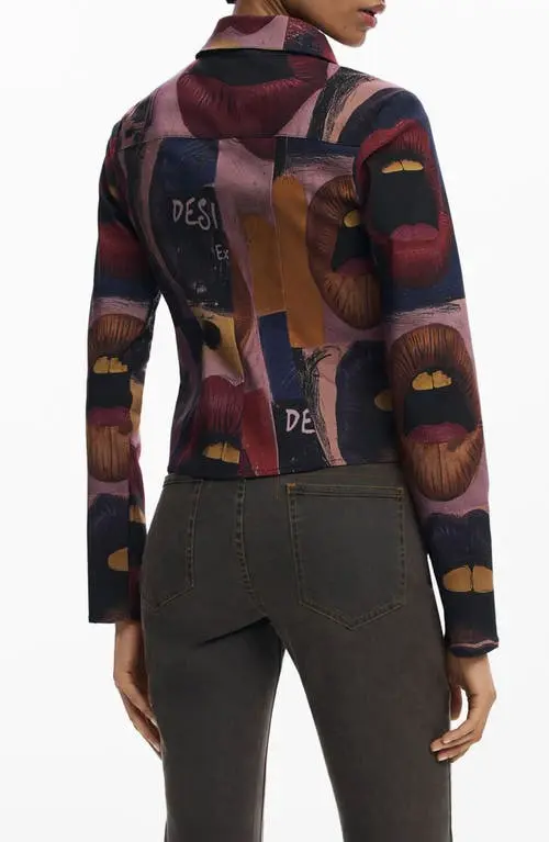 Desigual Mixed Print Long Sleeve Shirt