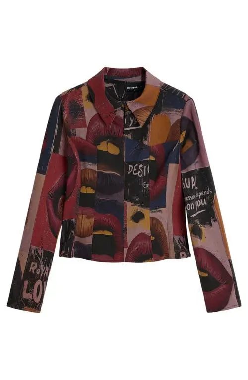 Desigual Mixed Print Long Sleeve Shirt