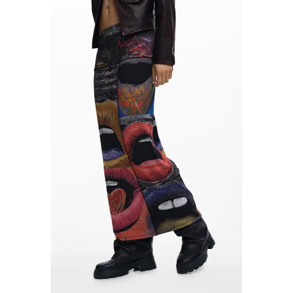 Desigual Graphic Print Maxi Skirt