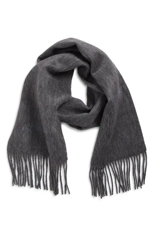 Acne Studios Vinnie Alpaca & Wool Scarf - Grey Melange