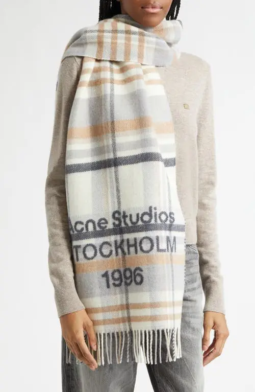 Acne Studios Check 1996 Wool Scarf