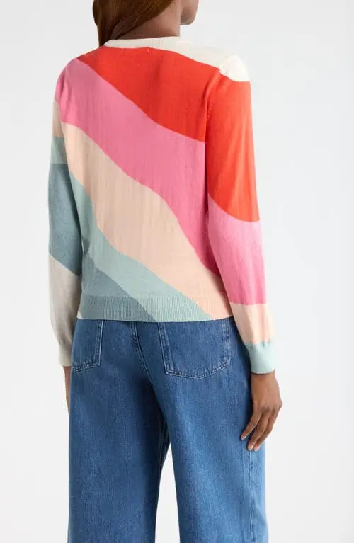 Marine Layer Block Icon Cotton Sweater - Wave