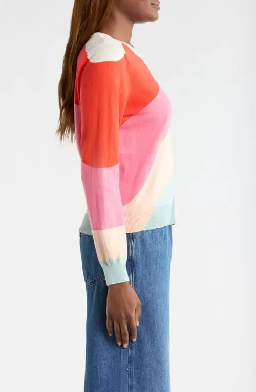 Marine Layer Block Icon Cotton Sweater - Wave