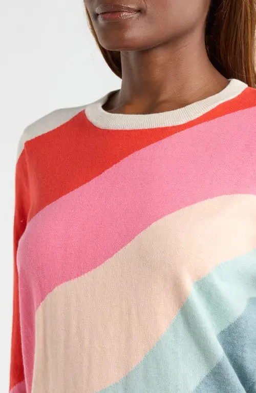 Marine Layer Block Icon Cotton Sweater - Wave