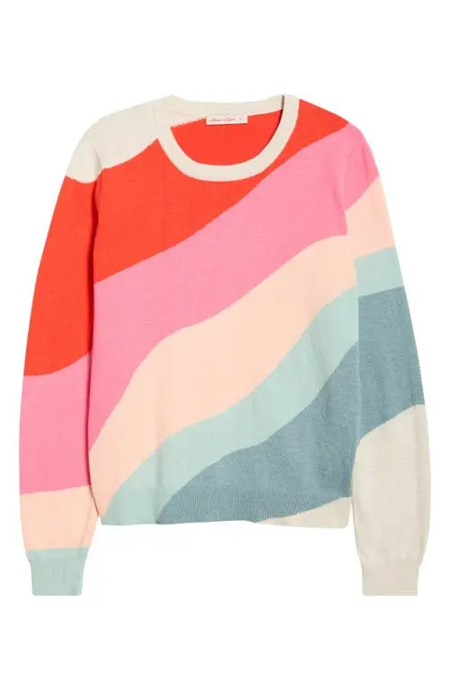 Marine Layer Block Icon Cotton Sweater - Wave