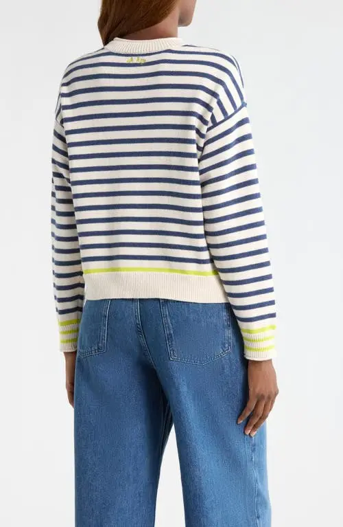 Marine Layer Striped Cotton Rollneck Sweater