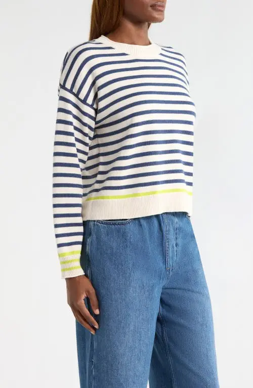 Marine Layer Striped Cotton Rollneck Sweater
