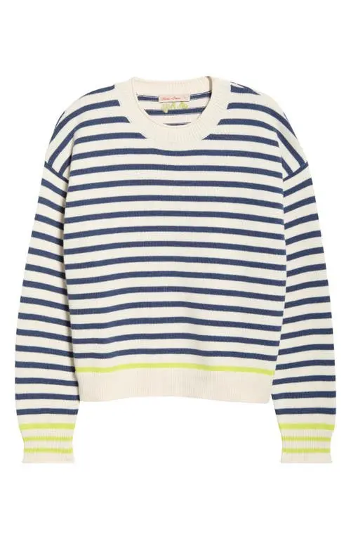 Marine Layer Striped Cotton Rollneck Sweater