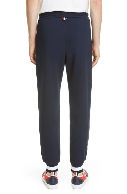 Thom Browne Contrast Pocket Cotton Sweatpants
