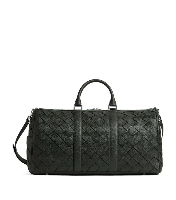 Bottega Veneta Leather Intrecciato Cabin Duffle - Green