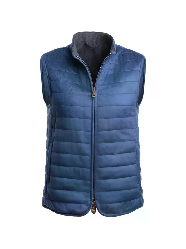 Kiton Reversible Gilet - Blue