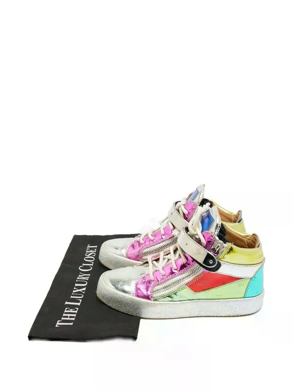 GIUSEPPE ZANOTTI Zip-fastening Leather High-top Sneakers