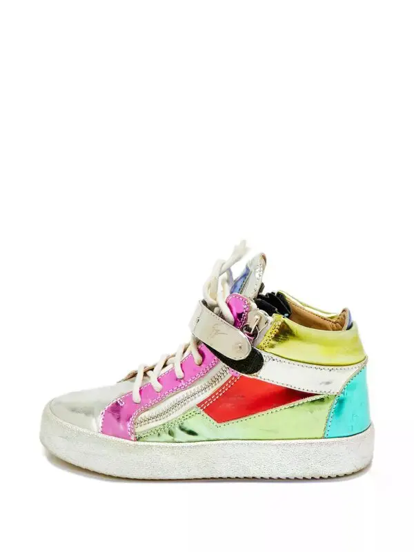 GIUSEPPE ZANOTTI Zip-fastening Leather High-top Sneakers