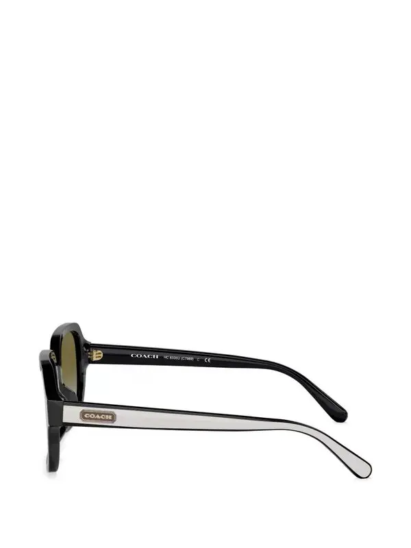 COACH Square Frame Logo Sunglasses
