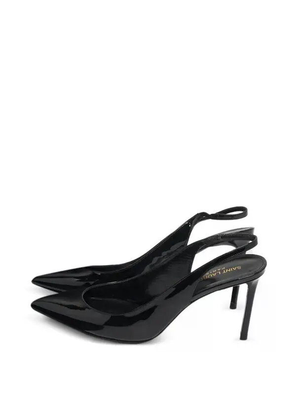 Saint Laurent Anja Pointed-toe Leather Pumps