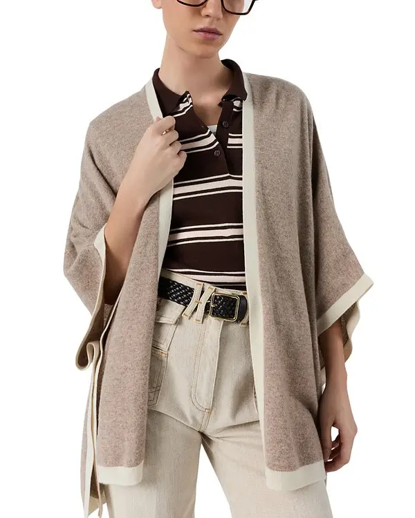 Gerard Darel Cashmere Open Front Cardigan
