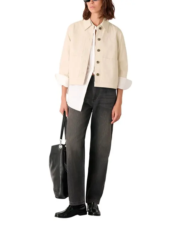 Whistles Mia Pocket Detail Jacket - Neutral