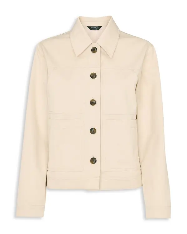 Whistles Mia Pocket Detail Jacket - Neutral