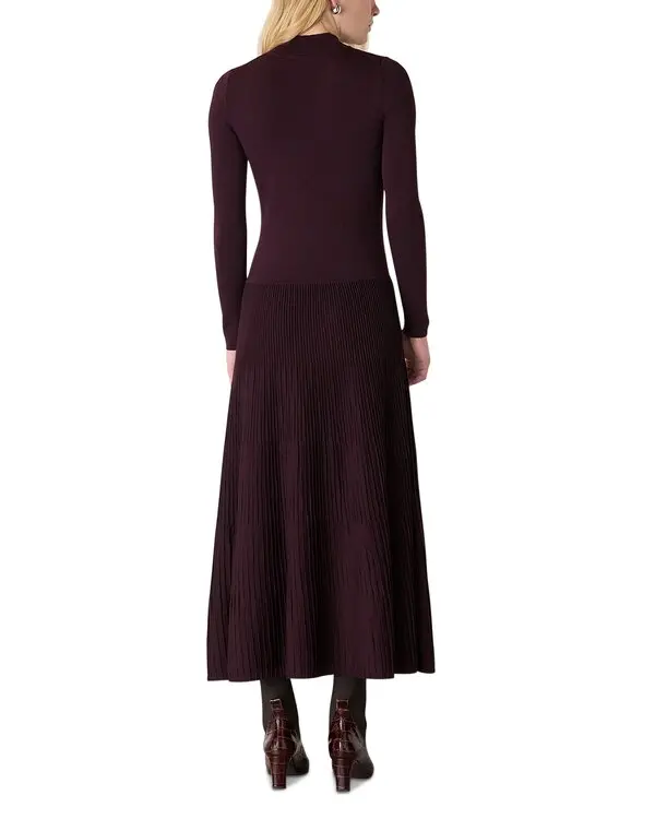 Whistles High Neck Pleat Skirt Dress