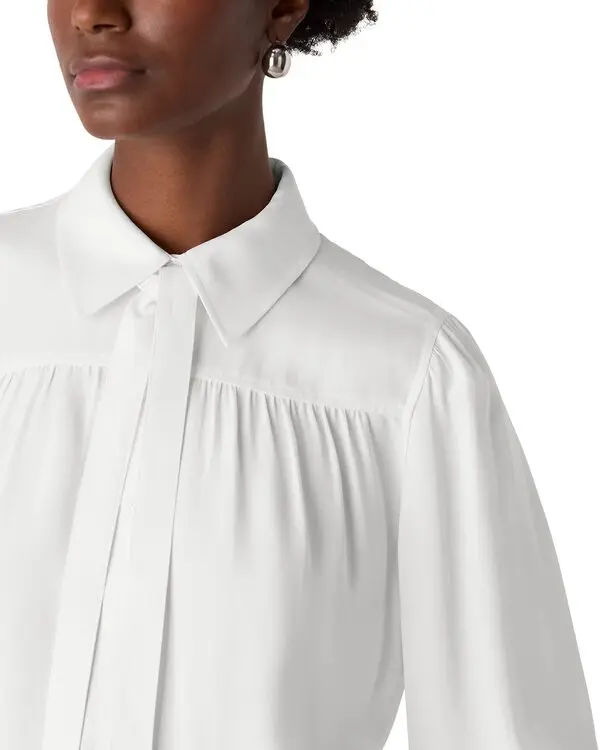 Whistles Tie Detail Crepe Blouse