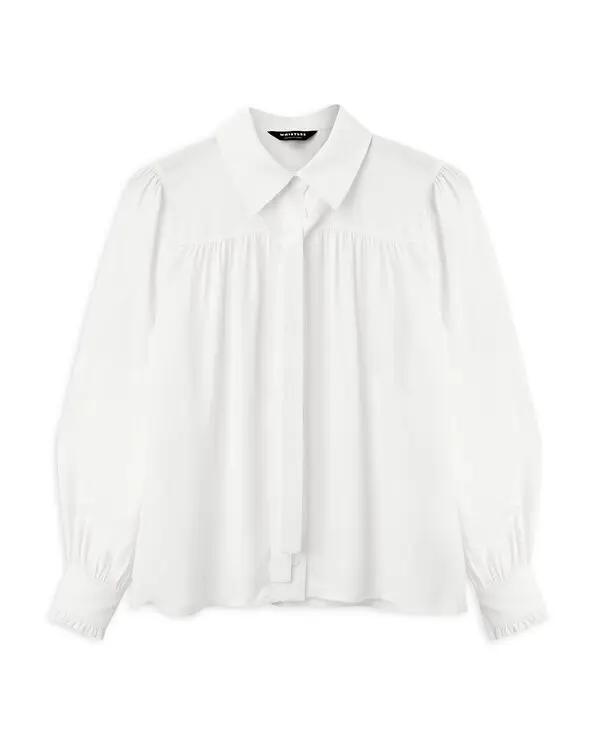 Whistles Tie Detail Crepe Blouse