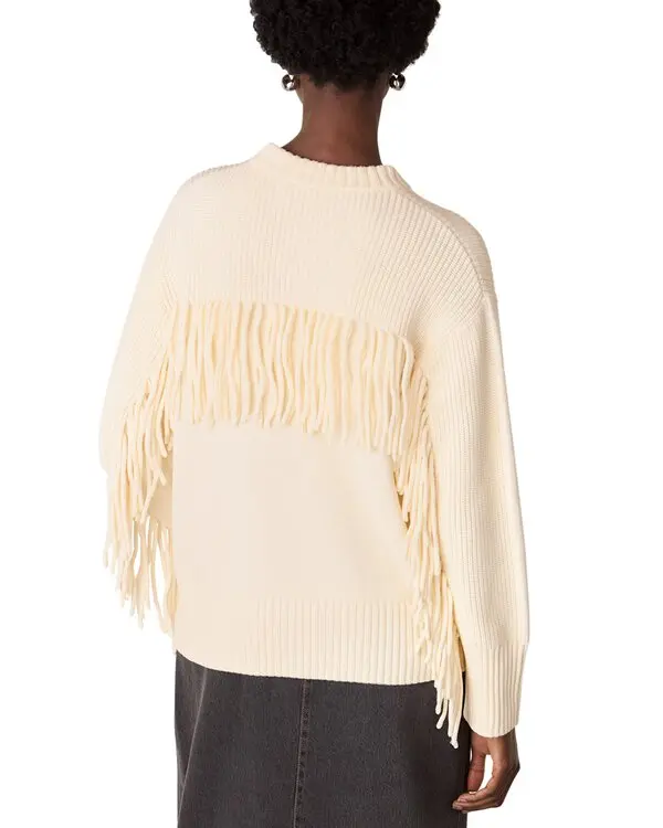 Whistles Fringe Rib Pullover