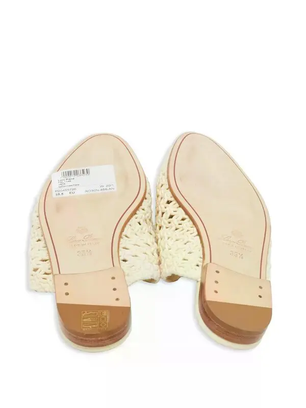Loro Piana Crochet Flat Mules