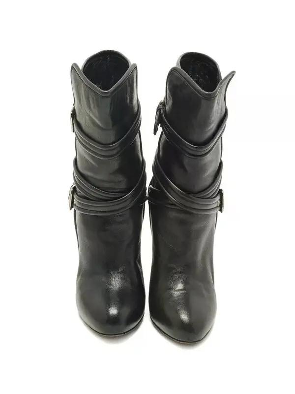 GIANVITO ROSSI Leather Buckled Boots