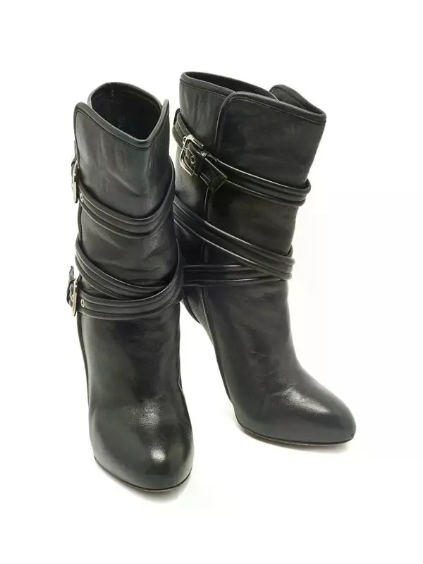 GIANVITO ROSSI Leather Buckled Boots