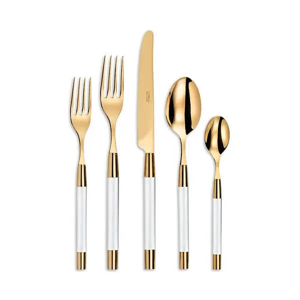 CAPDECO Zoe 5 Piece Gold Place Setting