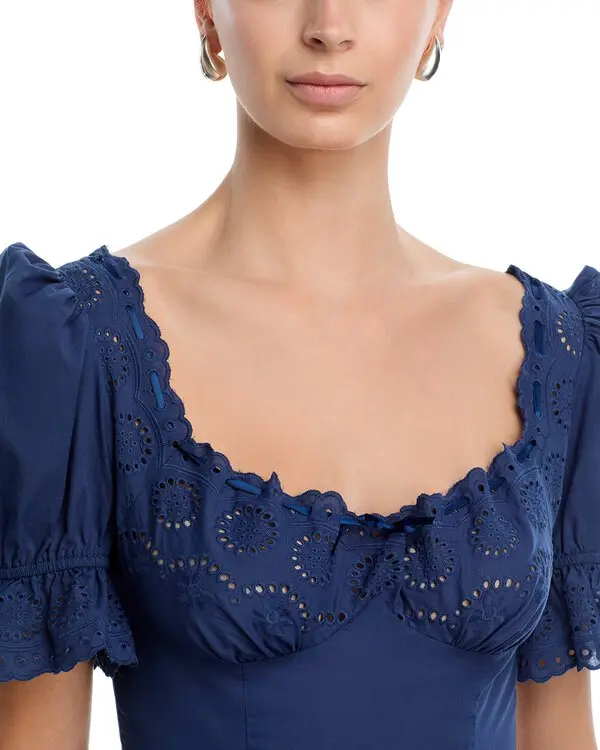 Aqua Peplum Waist Cropped Top