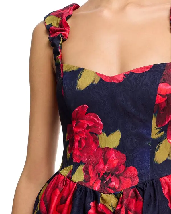 Aqua Sweetheart Neck High-low Gown