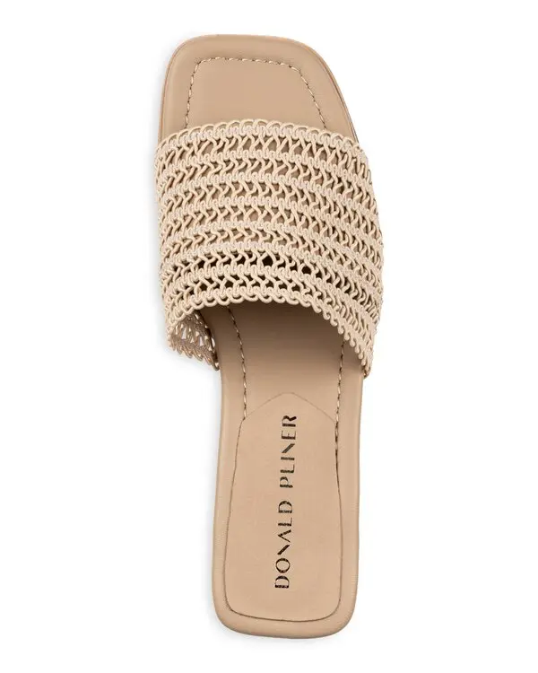 DONALD PLINER Clodie Woven Mules - Sand