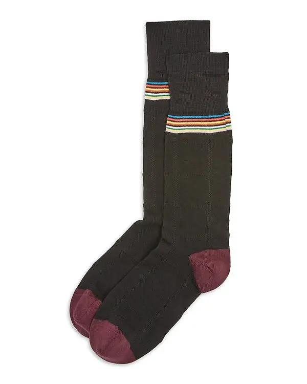 Paul Smith Striped Crew Socks - Black
