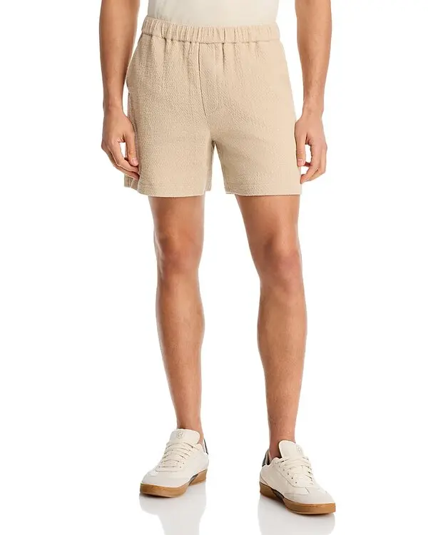 FRAME Open Weave Shorts - Light Stone