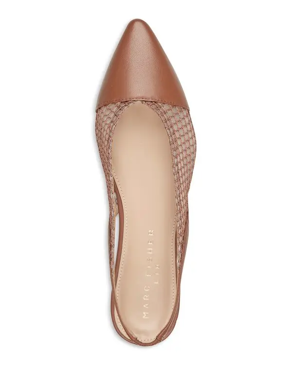 MARC FISHER LTD. Davin Slingback Flats - Medium Brown
