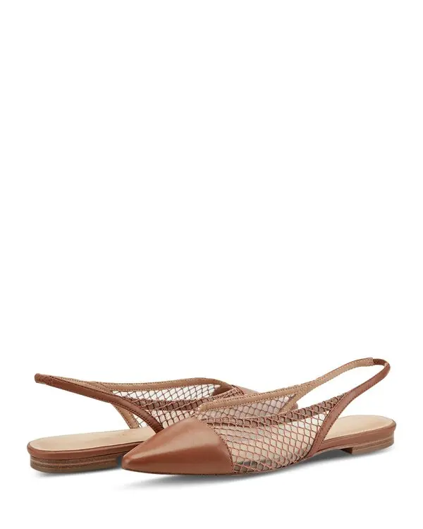 MARC FISHER LTD. Davin Slingback Flats - Medium Brown