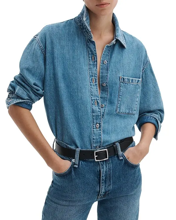 Rag & Bone Connie Denim Shirt - Everglade