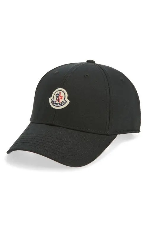 Moncler Archive Dna Cotton Twill Baseball Cap - Black
