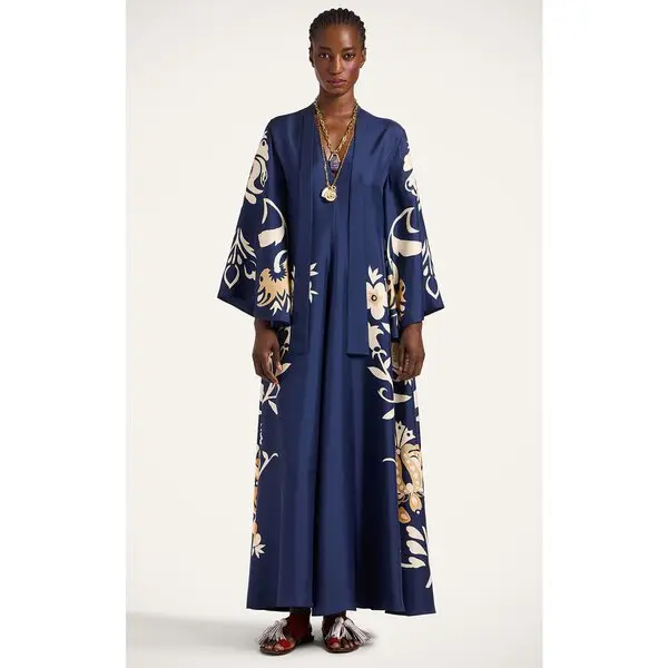 La DoubleJ Magnifico Maxi Dress - Selva Placée Blue