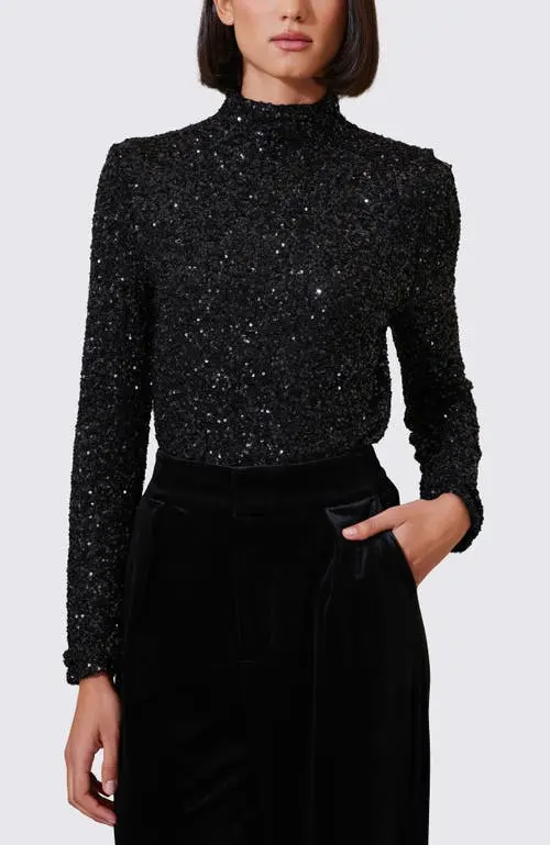 BISHOP + YOUNG Sublime Sequin Funnel Neck Top