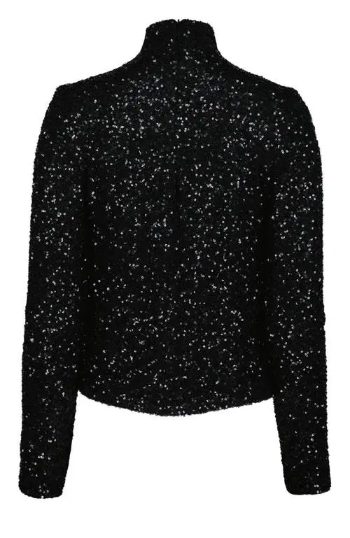 BISHOP + YOUNG Sublime Sequin Funnel Neck Top