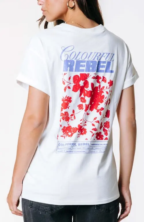 COLOURFUL REBEL Cr Flower Boxy Tee
