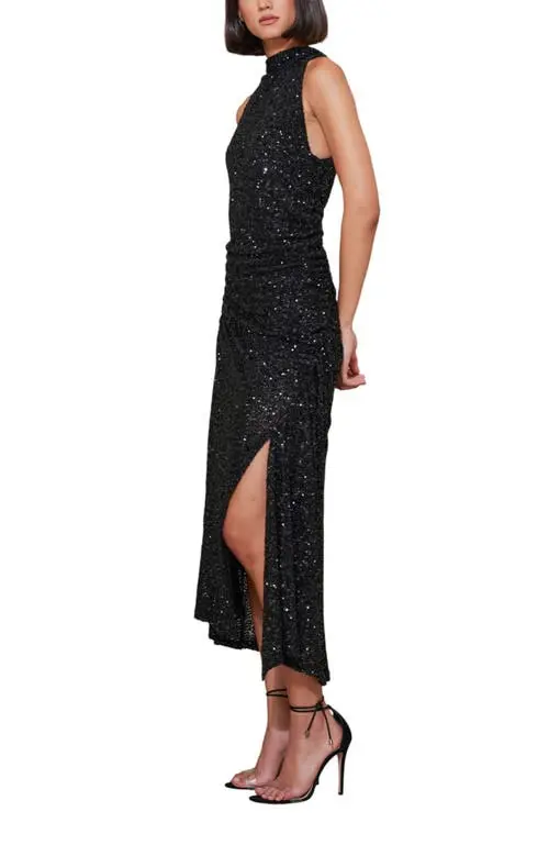 BISHOP + YOUNG Sublime Halter Sequin Midi Dress
