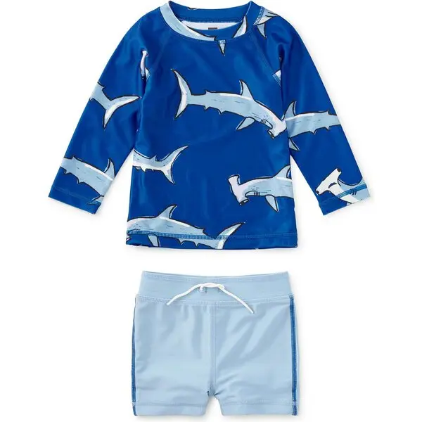TEA COLLECTION Baby Rash Guard Swim Set - Hammerhead Sharks