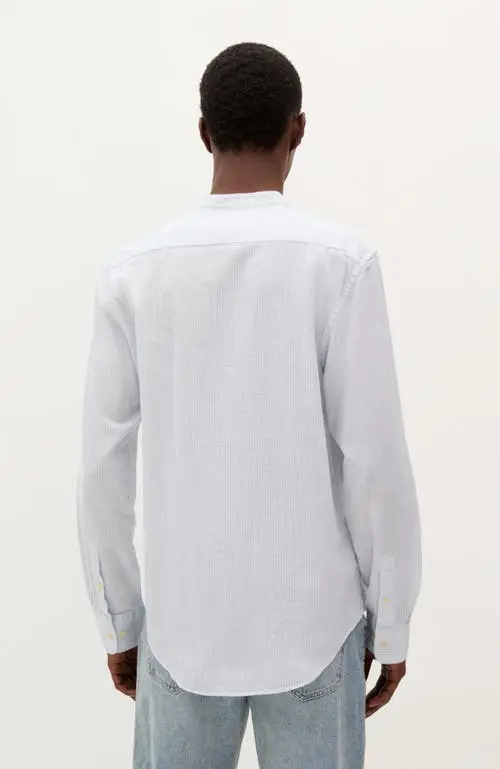 SCALPERS Striped Linen Mao Shirt