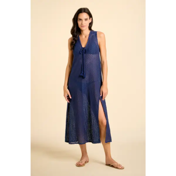SITANO Sorrento Crochet Cover-up - Navy
