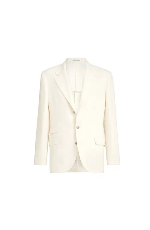 Brunello Cucinelli Hopsack Deconstructed Blazer