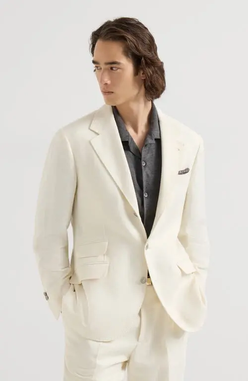 Brunello Cucinelli Hopsack Deconstructed Blazer