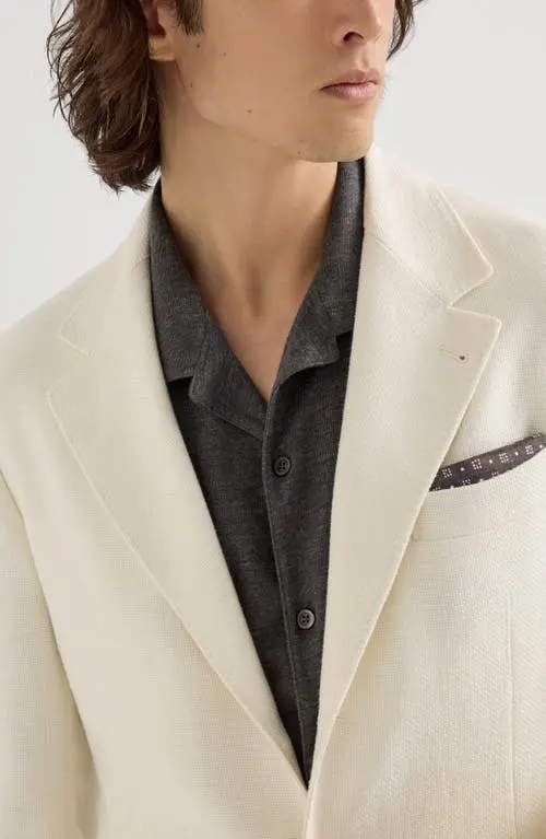 Brunello Cucinelli Hopsack Deconstructed Blazer
